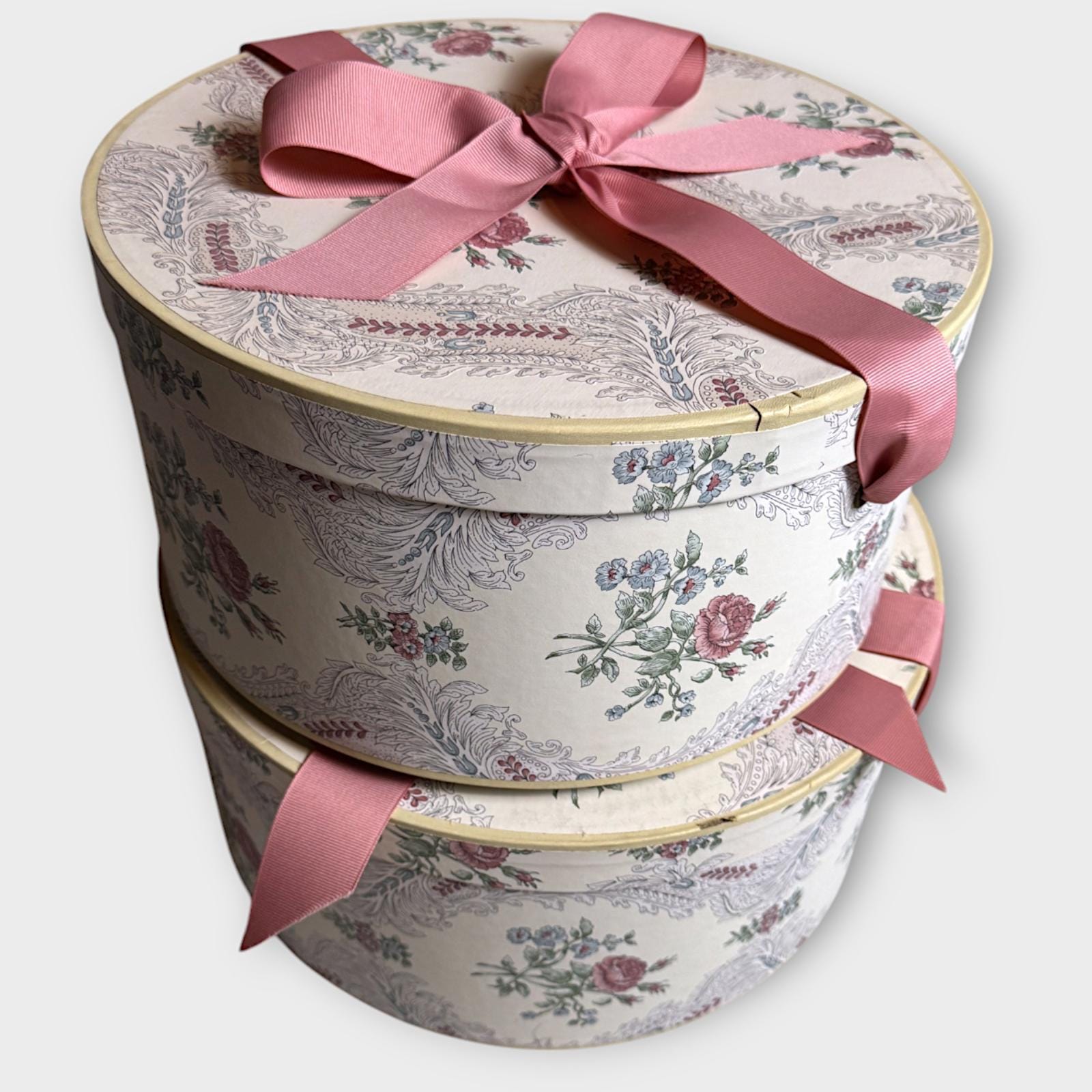 Vintage Louis Nichole Nesting Hat Box Floral Victorian Inspired Large ...