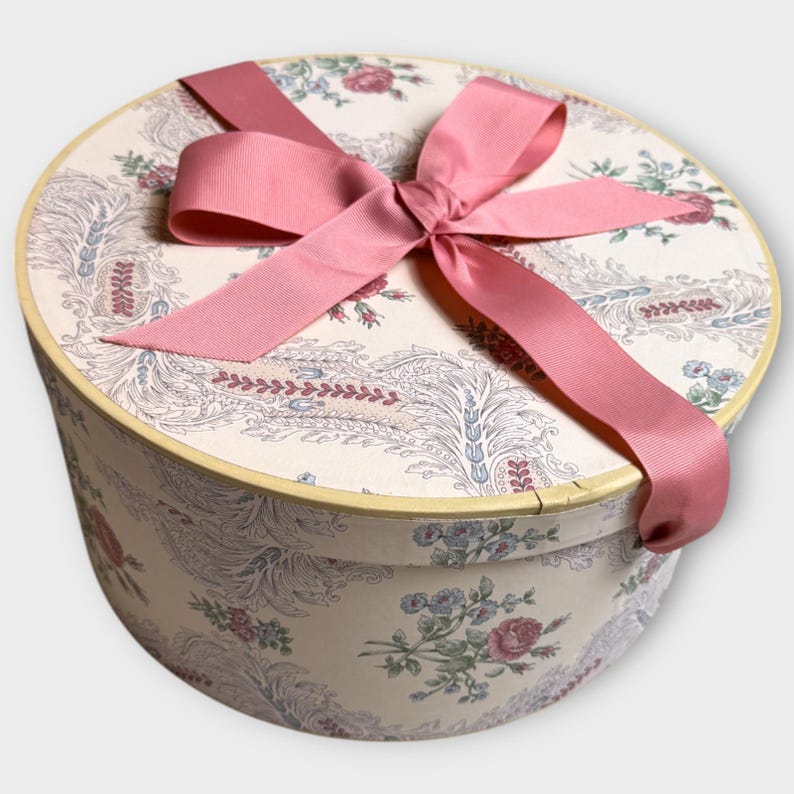 Vintage Louis Nichole Nesting Hat Box Floral Victorian Inspired Large ...