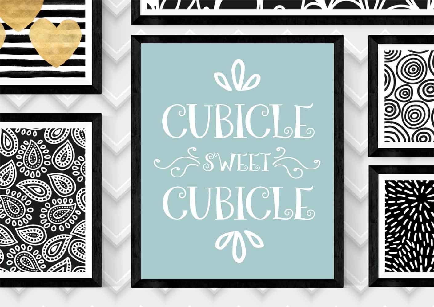CUBICLE Sweet Cubicle Art Print, CUBICLE ART Print, Cubicle Wall Art ...