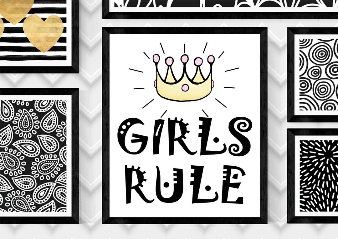 GIRLS RULE Stampa artistica,Stampa artistica scandinava,Arte da parete ...
