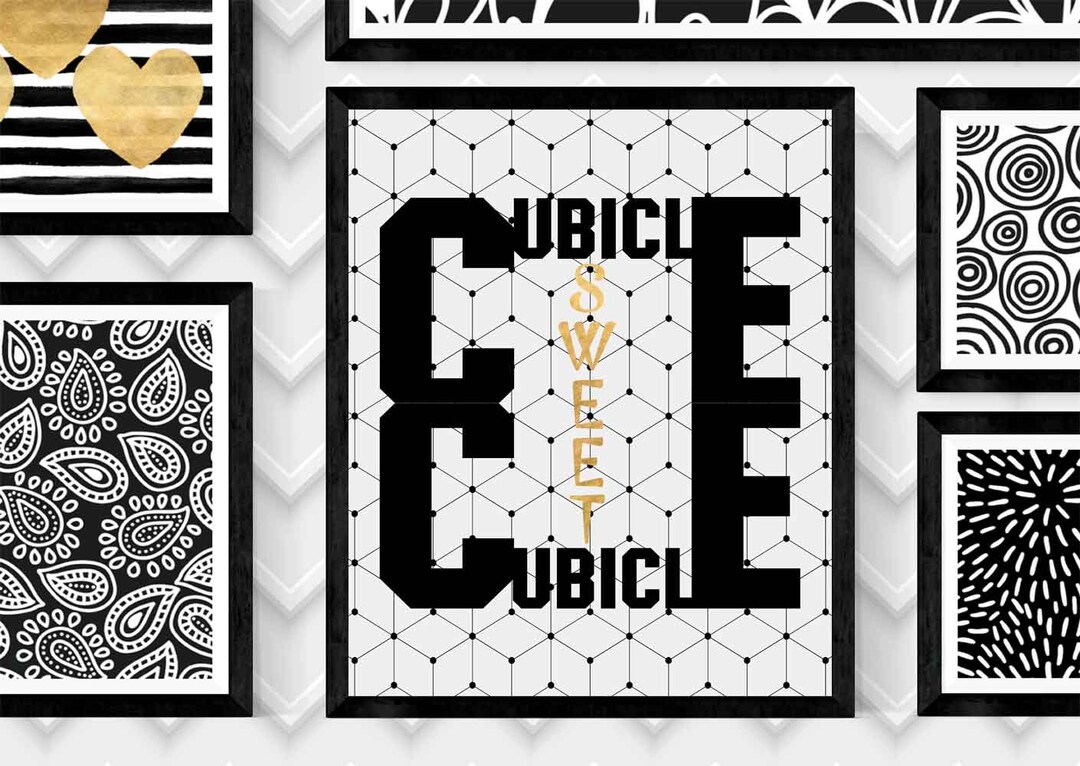 CUBICLE Sweet Cubicle Art Print 2,CUBICLE ART Print 2,cubicle Wall Art ...