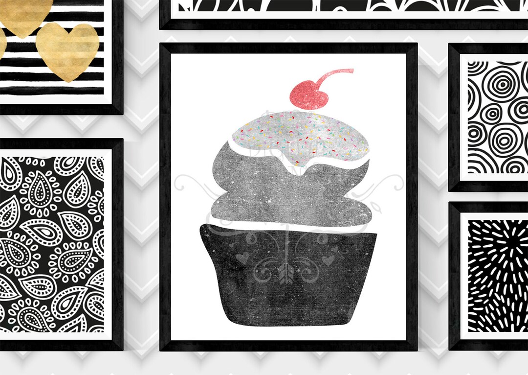 CUPCAKE Art Print,cupcake ART Print,cupcake Wall Art,digital Cupcake ...