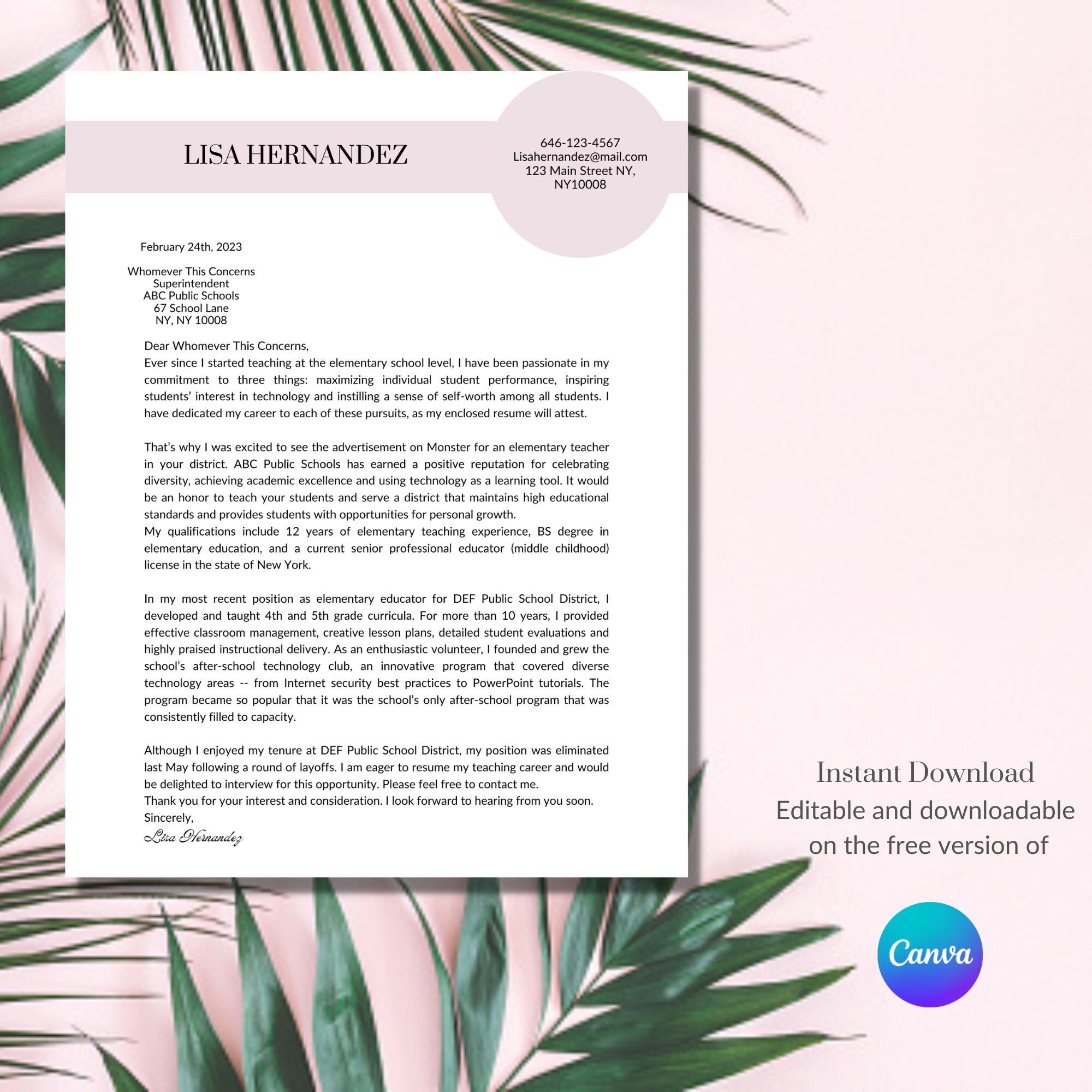 Pastel Pink Resume Template, CV Template, Canva Templates, Pink CV ...