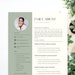 Sage Green Resume Template, CV Template, Sage Green Cover Letter, Canva ...