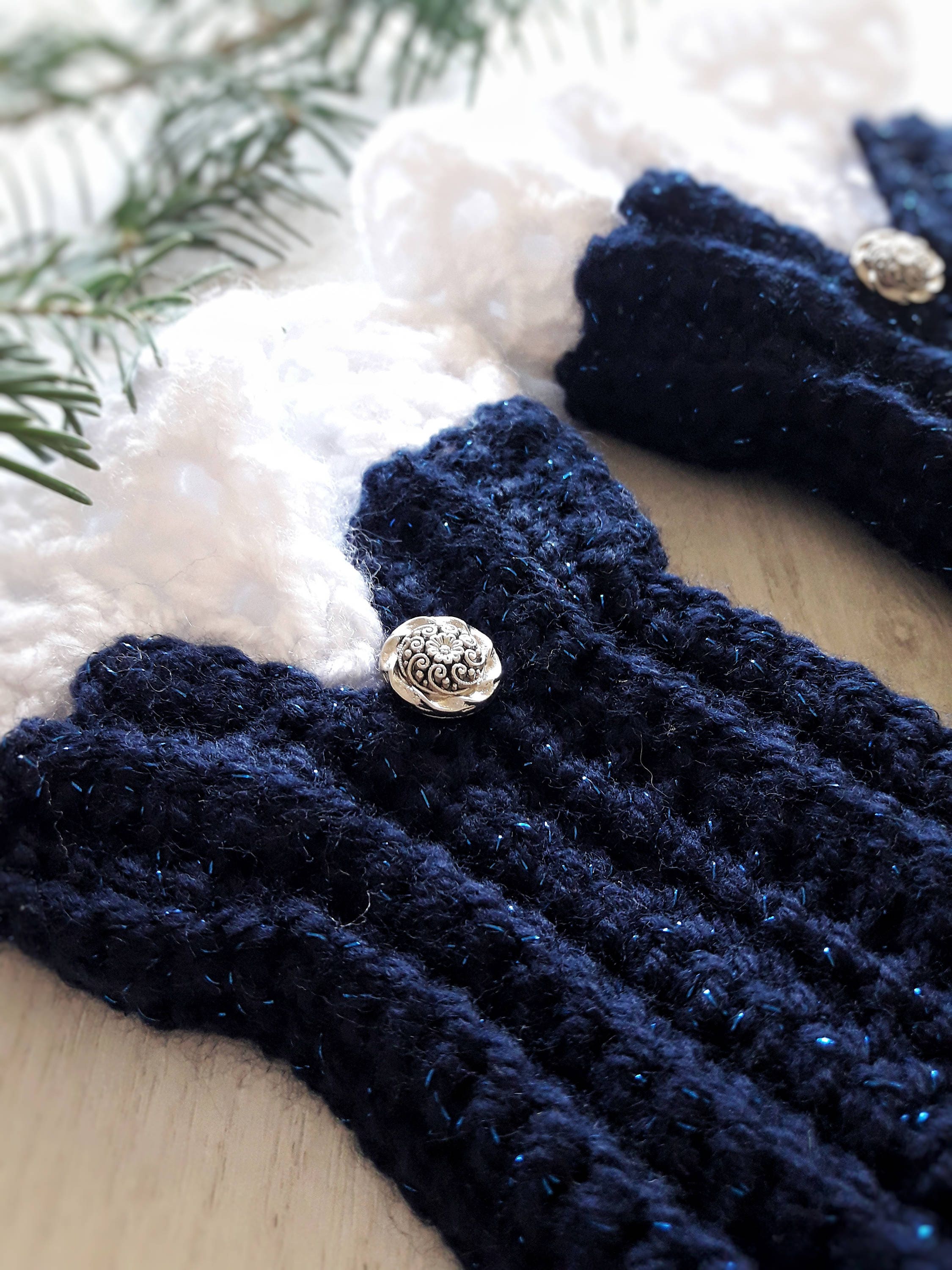 Ruffled Crochet Fingerless Gloves, Frilly Gloves, Handmade Mid Length ...