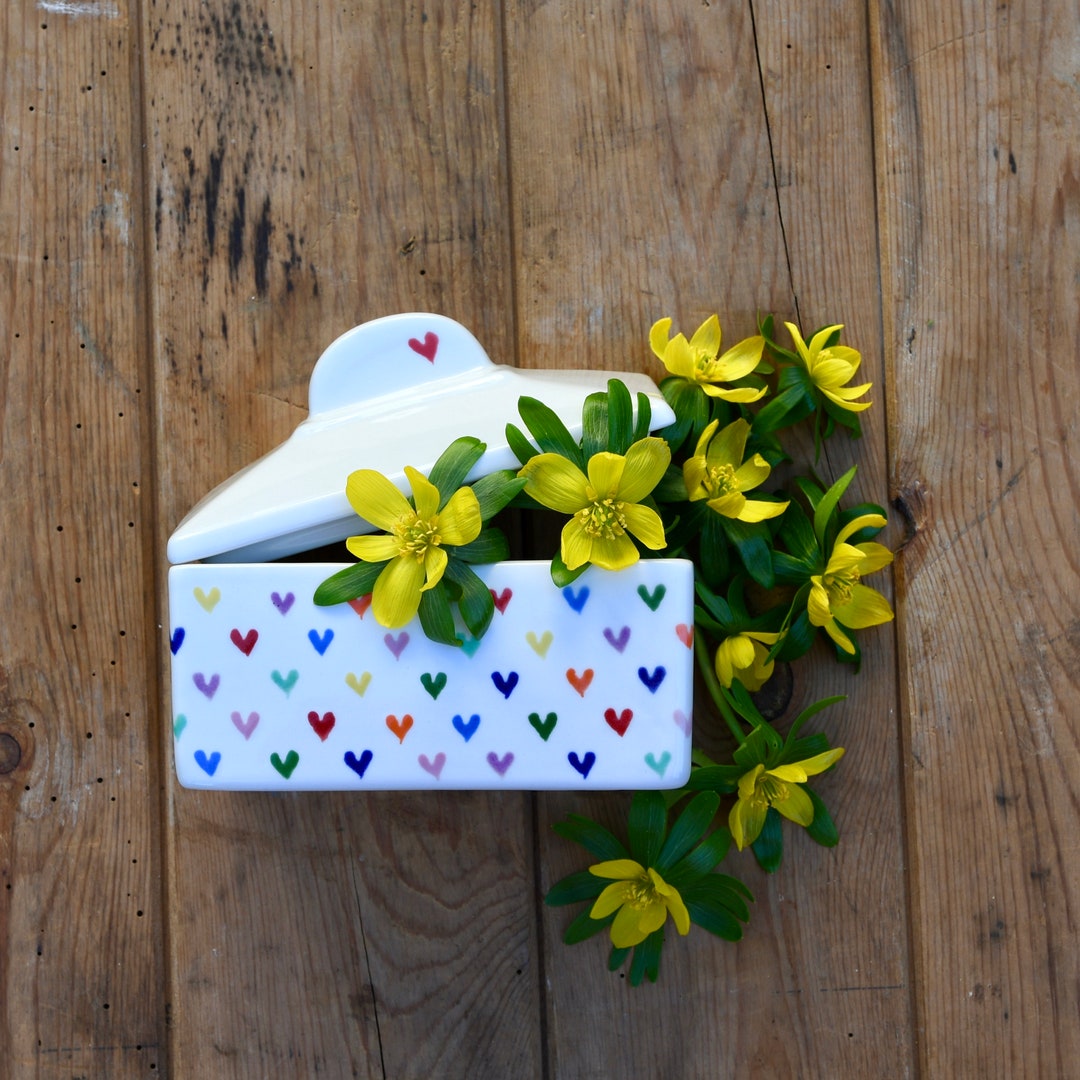 Love Hearts Butter Dish - Can Be Personalised - Hand Painted - Etsy