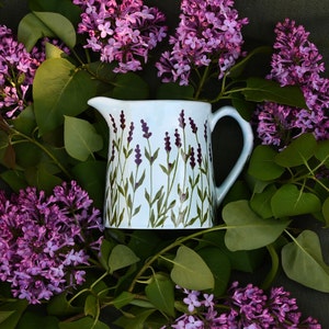 Lavender Milk Jug Can Be Personalised Hand Painted - Etsy UK