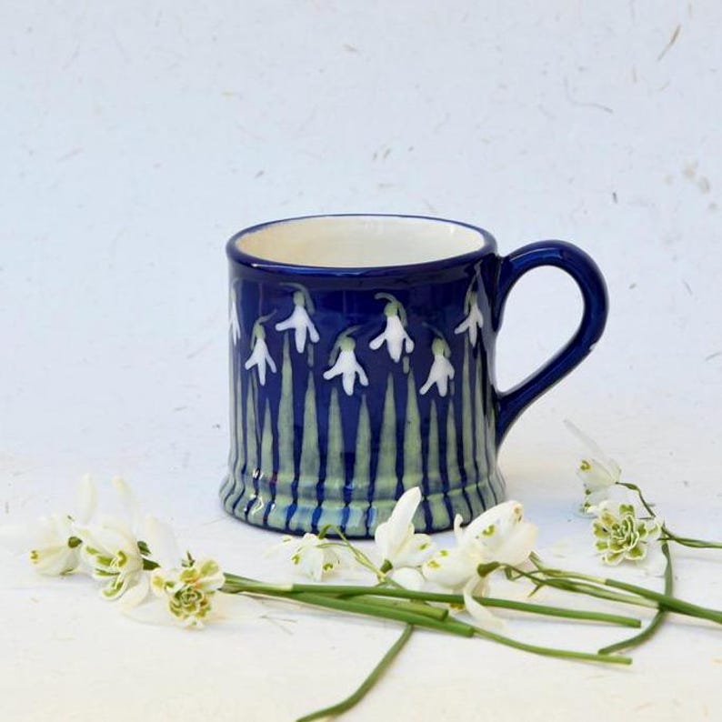 Snowdrop Country Mug - Can Be Personalised - Hand Painted - Etsy UK