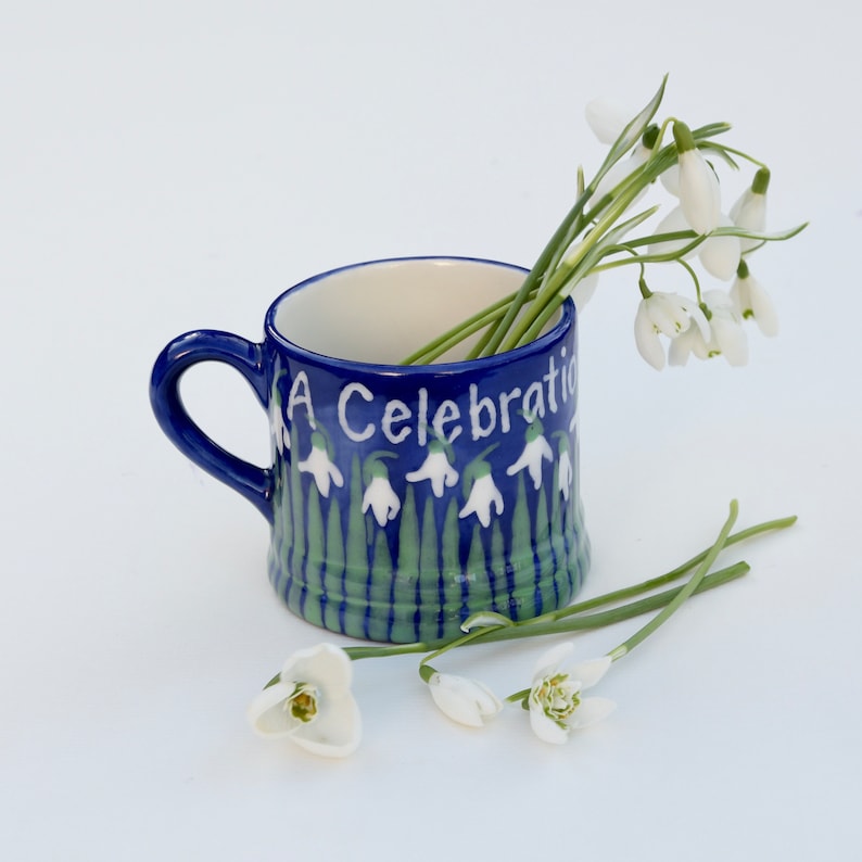 Snowdrop Little Mug - Can Be Personalised - Hand Painted - Etsy