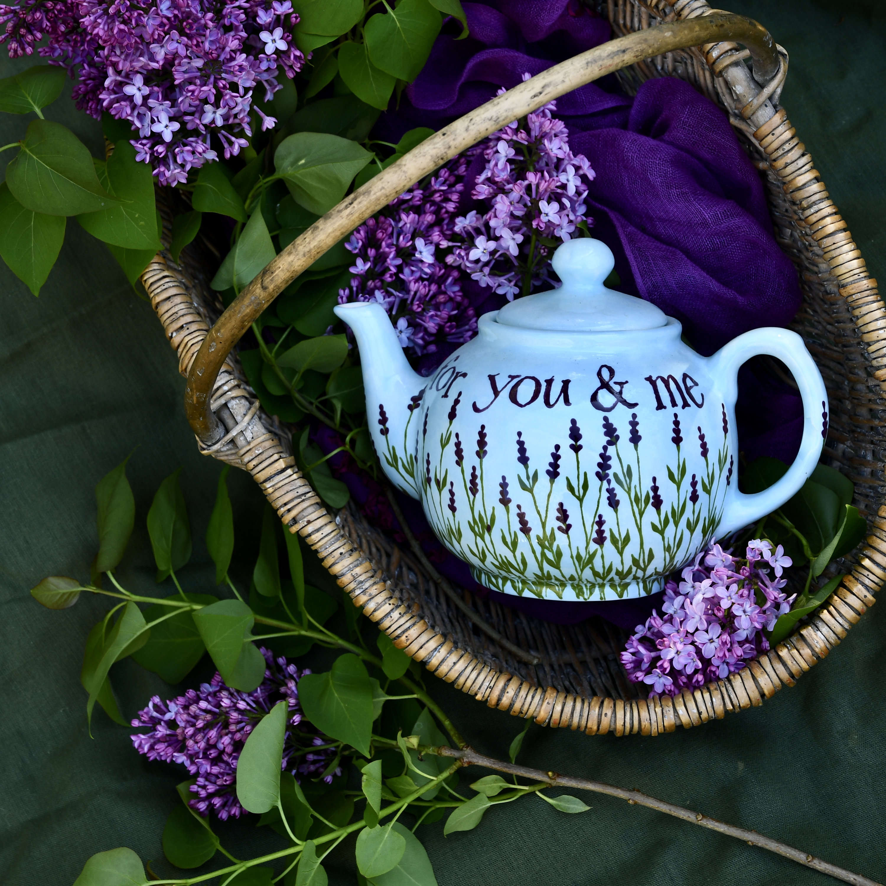 Lavender Teapot - Can Be Personalised - Hand Painted - Etsy UK