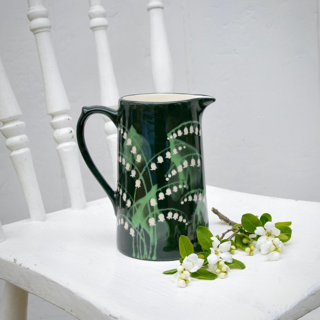 Lily of the Valley Farmhouse Jug - Can Be Personalised - Hand Painted ...