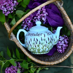 Lavender Teapot - Can Be Personalised - Hand Painted - Etsy UK