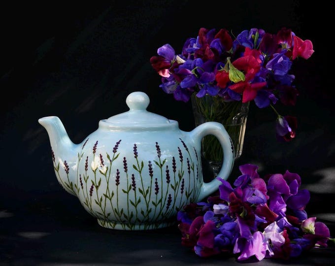 Lavender Teapot - Can Be Personalised - Hand Painted - Etsy UK