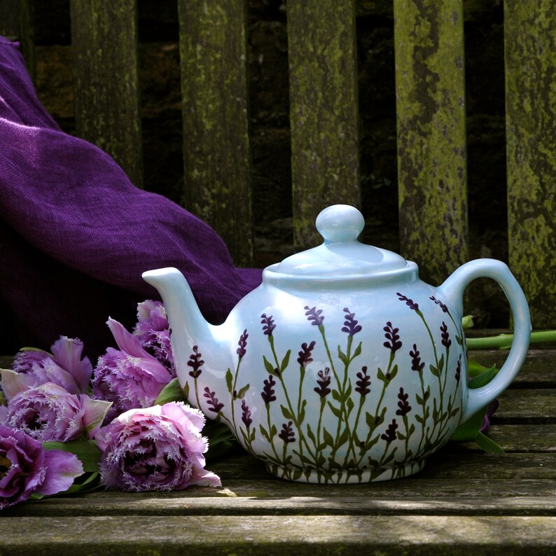 Lavender Teapot - Can Be Personalised - Hand Painted - Etsy UK
