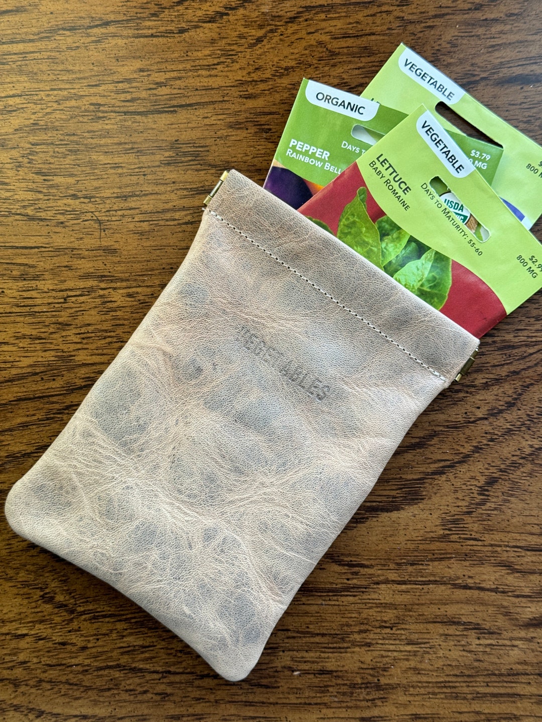 Handmade Leather Gardening Seed Pouch - Etsy