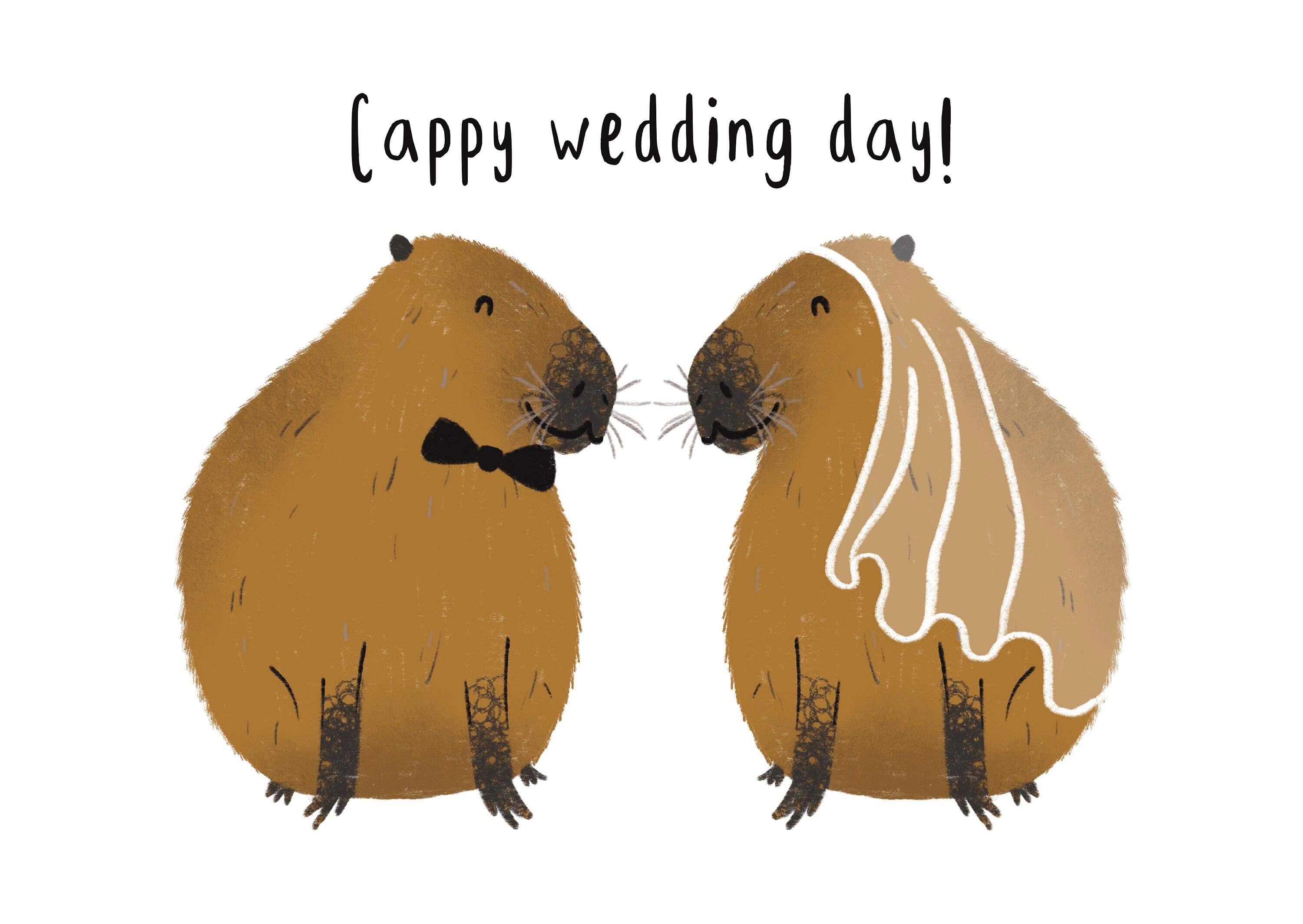 Capybara Anniversary Wedding Card Cappy Anniversary - Etsy Ireland
