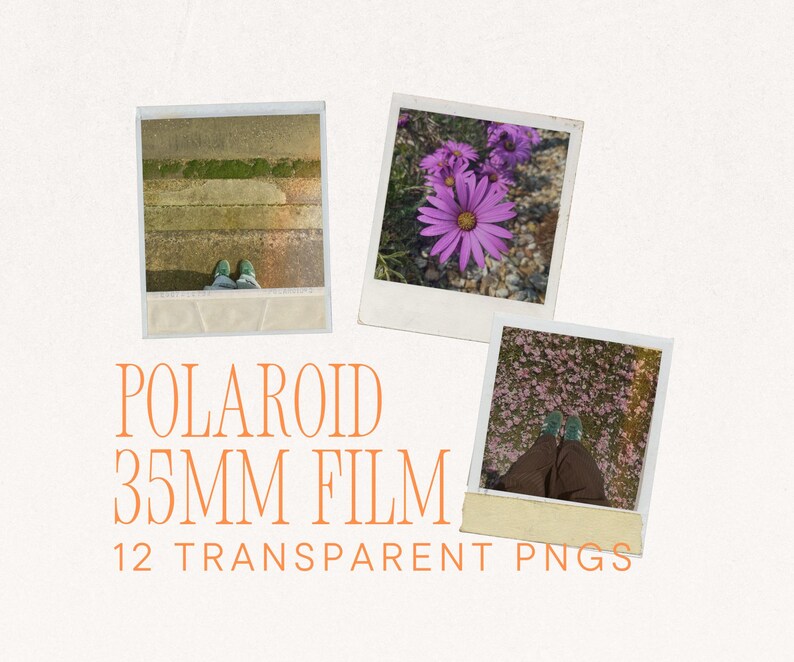 Vintage Polaroid Frame PNG Pack: Digital Collage & Scrapbooking ...