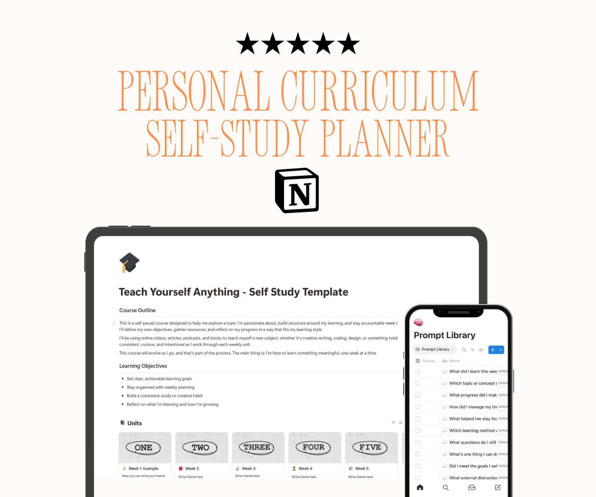 Notion Learning Template: Self-study Planner, Personal Curriculum ...