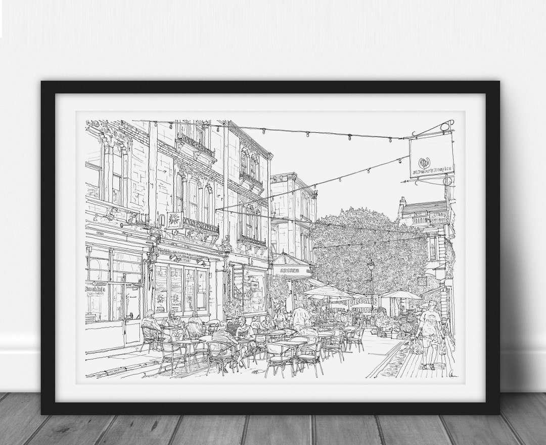 Clifton Village - Hand Drawing | Primrose Cafe | Clifton Arcade ...