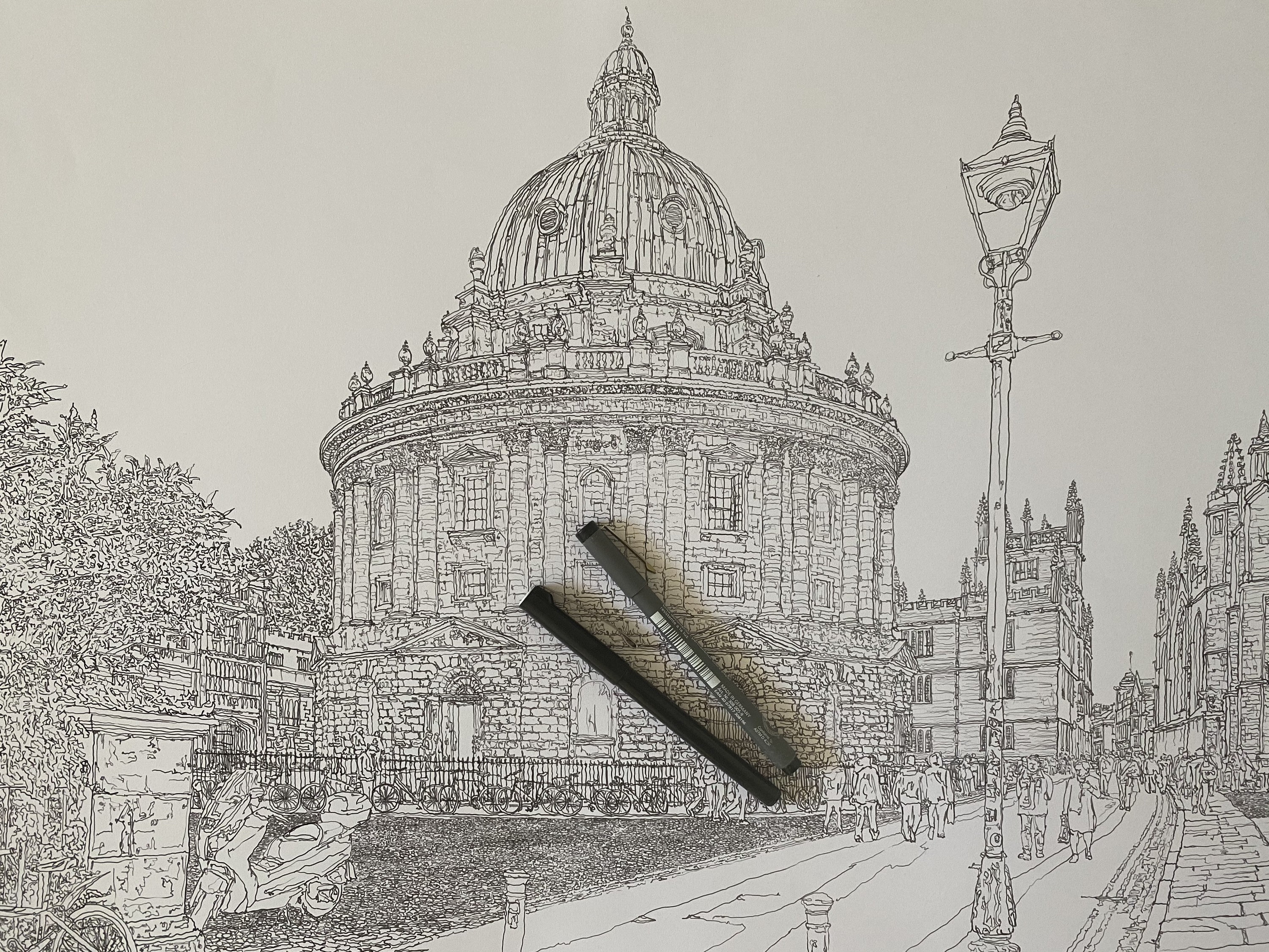 Bodleian Library Radcliffe Camera Oxford Hand Drawing - Etsy