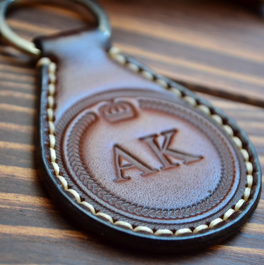 Custom Keychain, Leather Keychain, Personalized Leather Keychain ...