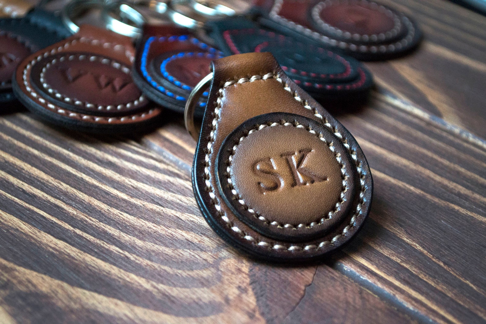 Custom Keychain Leather Keychain Personalized Leather - Etsy