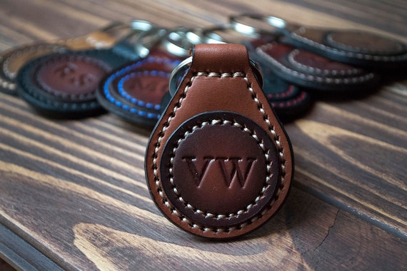 Custom Keychain Leather Keychain Personalized Leather | Etsy