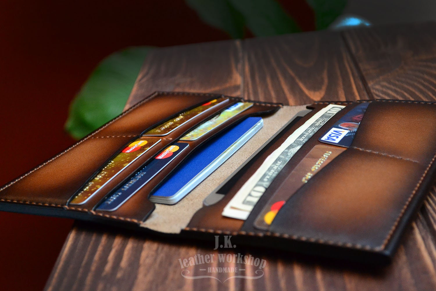 Personalized Men's Leather Wallet Handmade Leather Wallet - Etsy