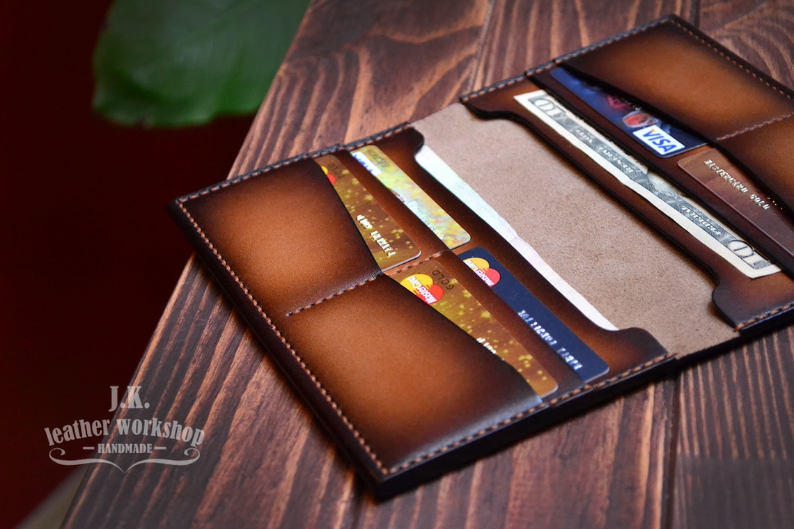 Personalized Men's Leather Wallet Handmade Leather Wallet - Etsy