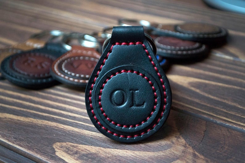 Custom Keychain Leather Keychain Personalized Leather Keychain Gift for ...