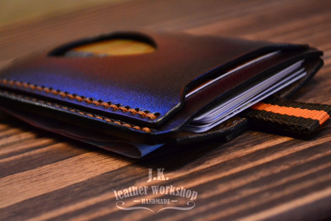 Mens Leather Card Holder Gift for Men Ultra Slim and Compact | Etsy
