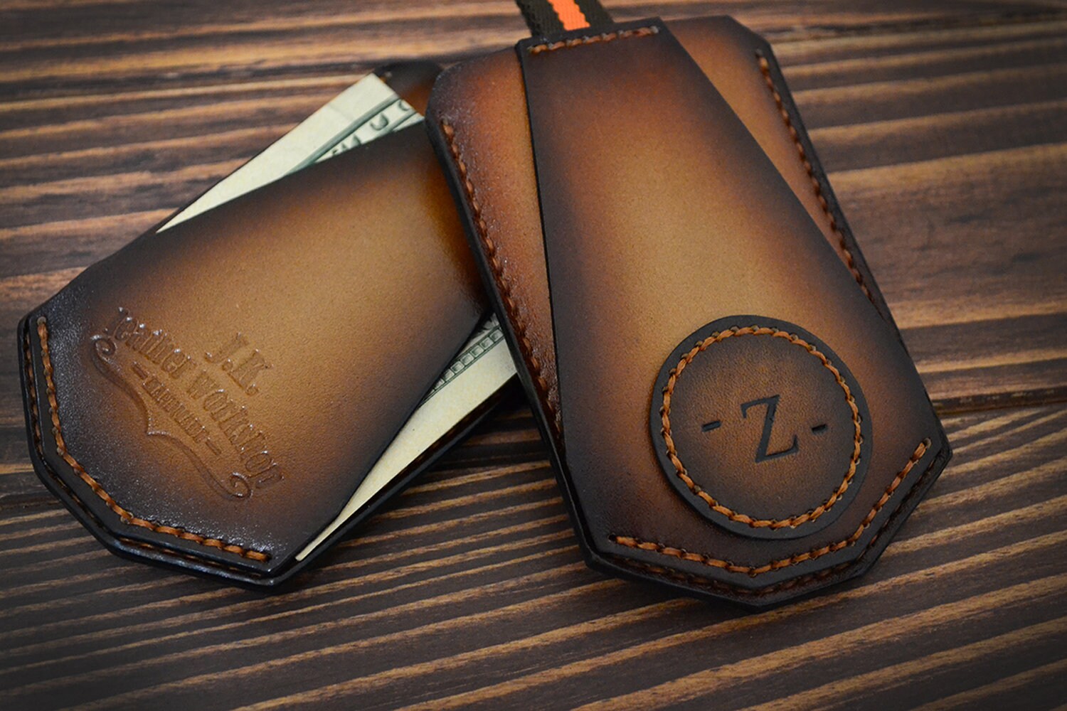 Mens Leather Card Holder Gift for Men Ultra Slim and Compact | Etsy