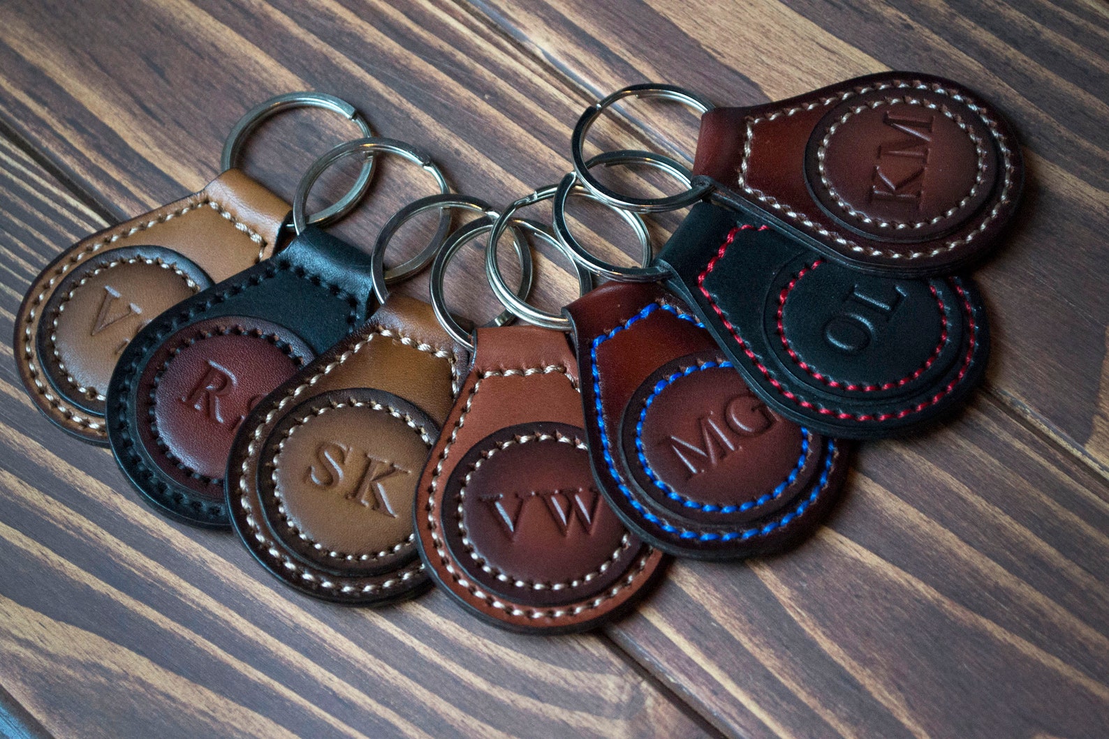 Custom Keychain Leather Keychain Personalized Leather - Etsy