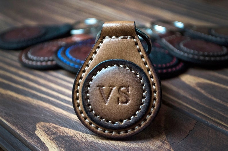 Custom Keychain Leather Keychain Personalized Leather Keychain Gift for ...
