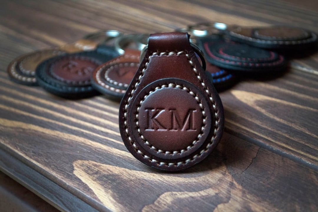 Custom Keychain Leather Keychain Personalized Leather Keychain Gift for ...