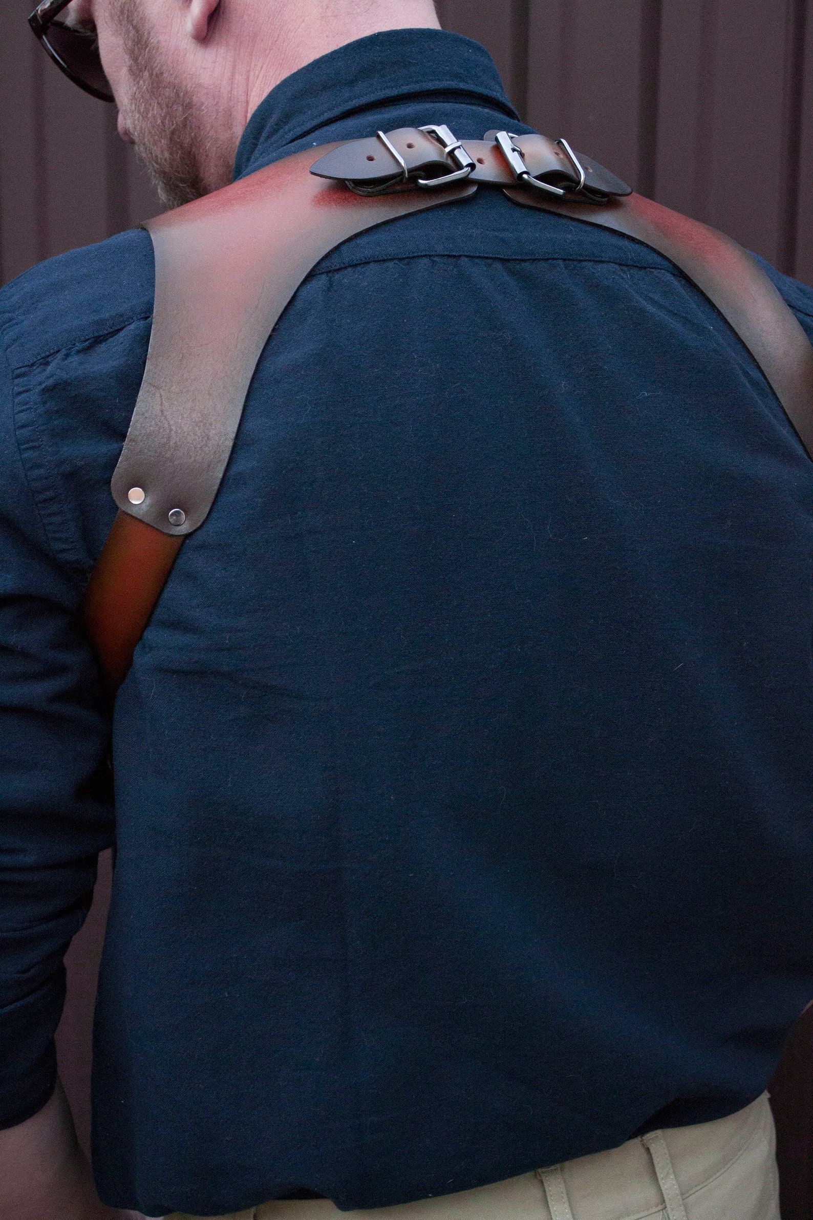 Leather Suspenders Men. Mens Leather Suspenders. Brown Leather ...