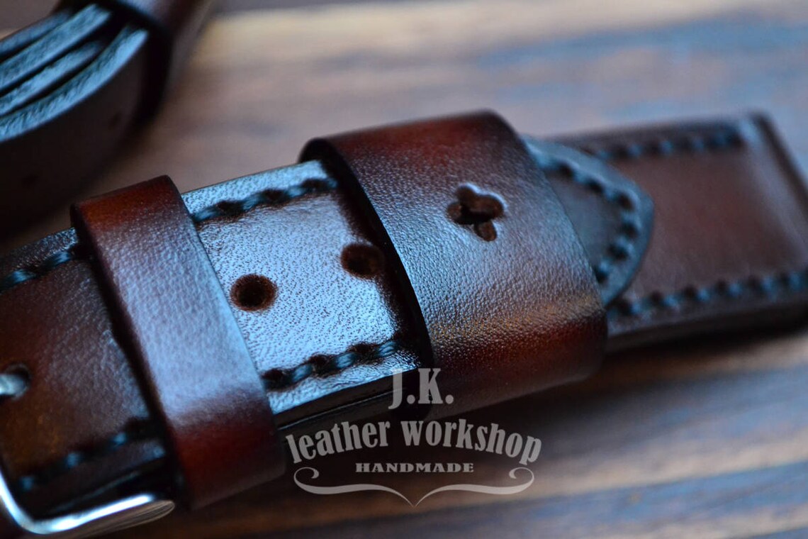 Mens Leather Watch Strap Brown Men's Watch Strap 24mm 22mm - Etsy