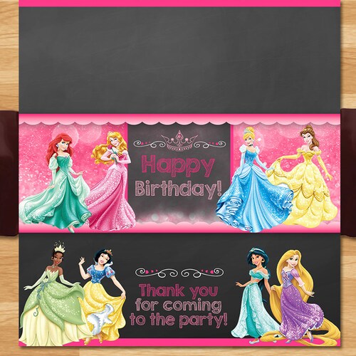Disney Princess Happy Birthday Banner 1x3 Feet Disney | Etsy
