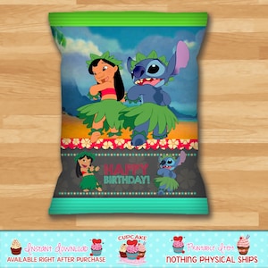 Lilo and Stitch Chip Bag Labels Lilo and Stitch Snack Labels Lilo and ...