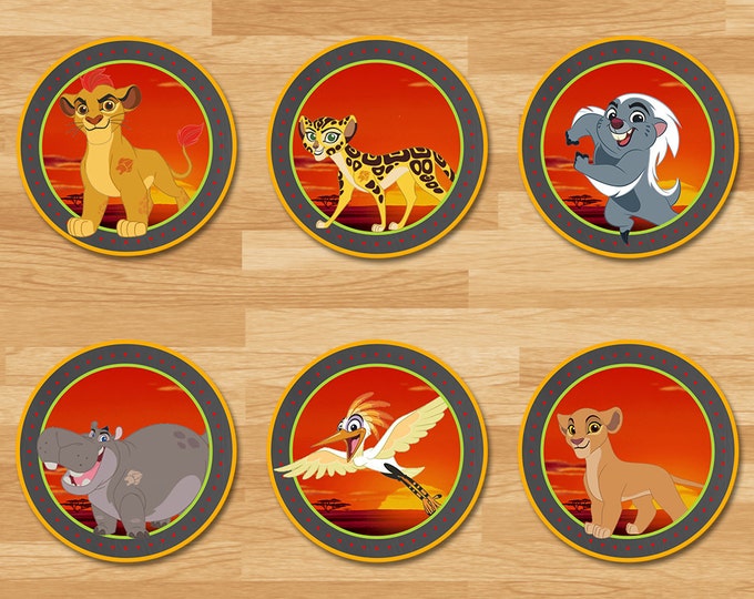 The Lion Guard Cupcake Toppers - Chalkboard - the Lion Guard Stickers ...