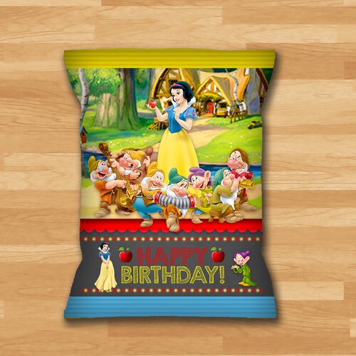Snow White Princess Chip Bag Label DIGITAL DOWNLOAD Snow - Etsy