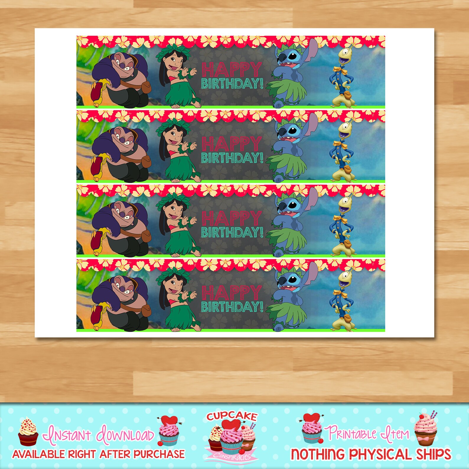 Lilo and Stitch Drink Labels Lilo and Stitch Water Bottle - Etsy
