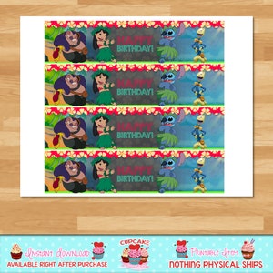 Lilo and Stitch Drink Labels Lilo and Stitch Water Bottle Label Lilo ...