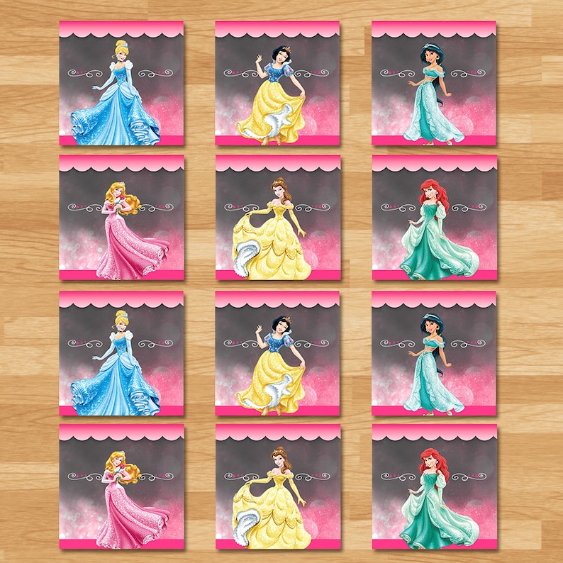 Disney Princess Match Party Game Chalkboard Disney - Etsy
