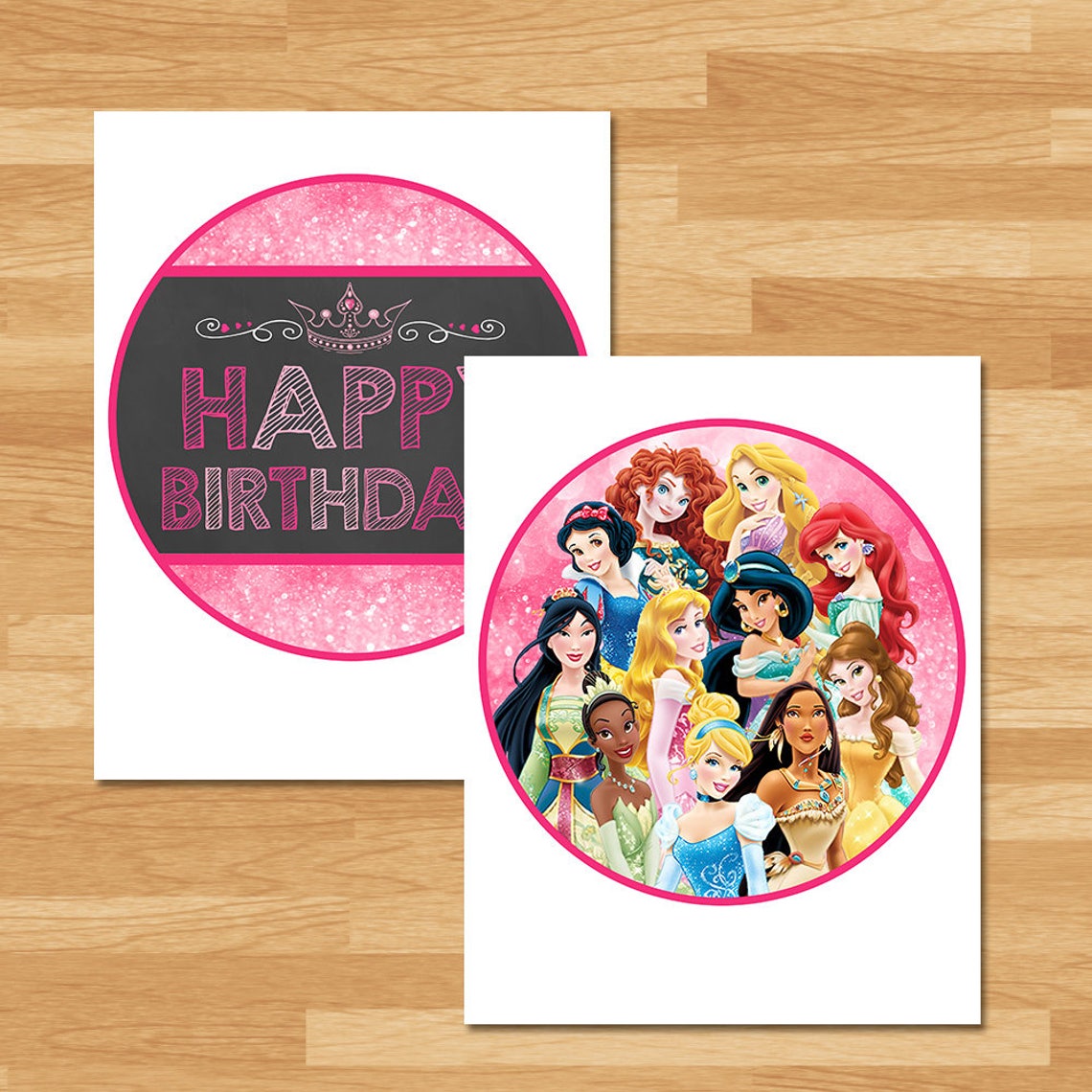 Disney Princess Centerpieces Princess Round Centerpiece | Etsy