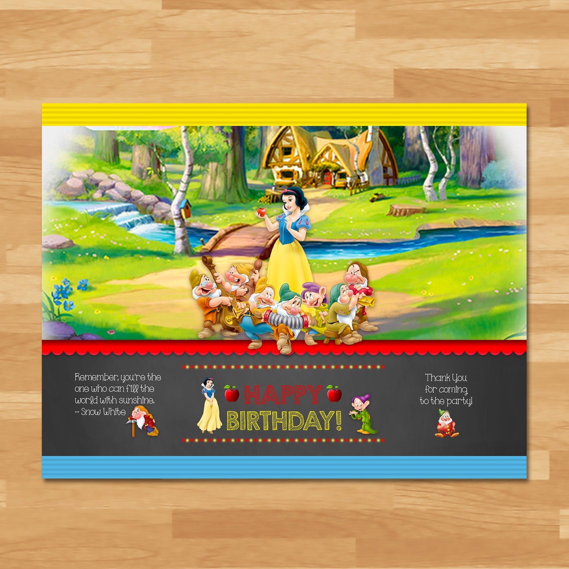 Snow White Chip Bag Labels Snow White and 7 Dwarfs Snack - Etsy