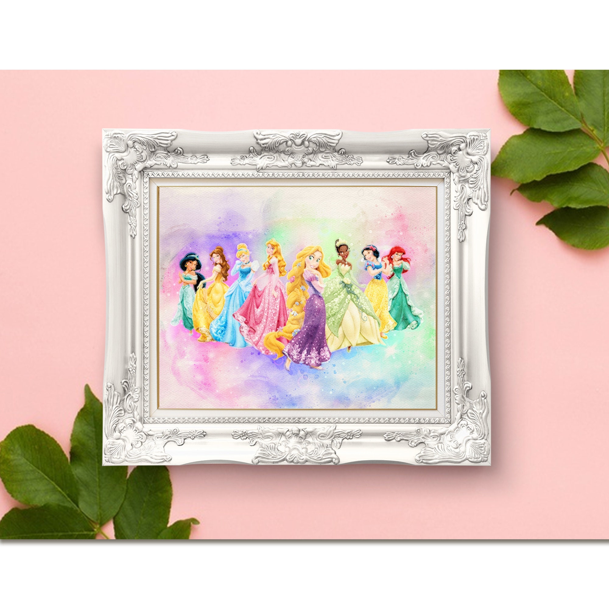 Disney Princess Watercolor Painting Printable Instant - Etsy