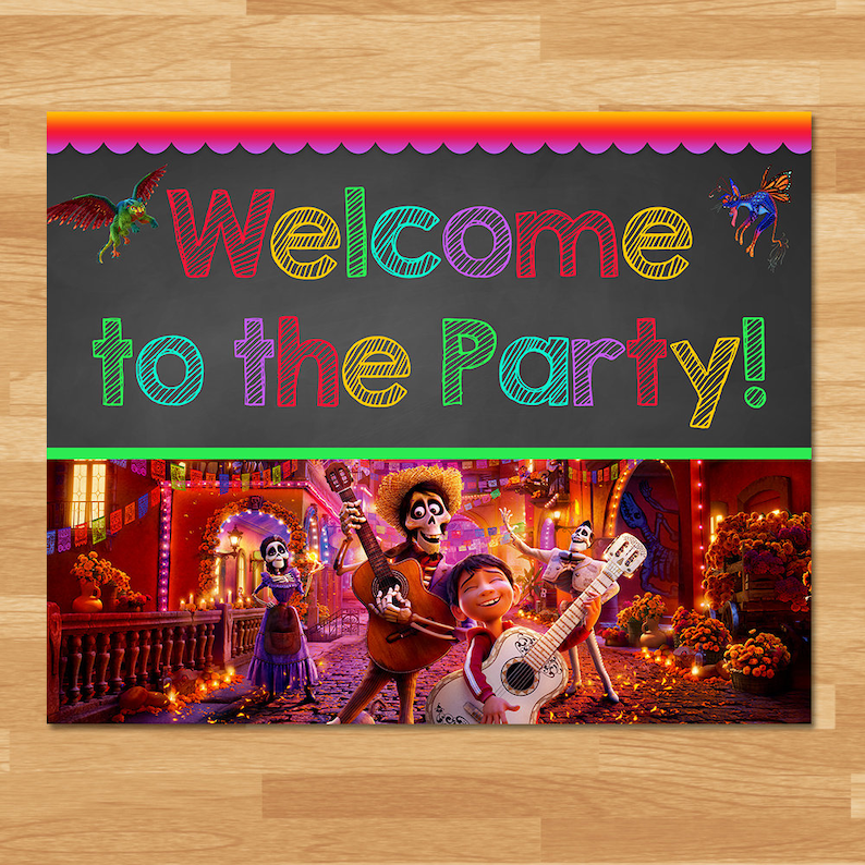 Coco Welcome Party Sign Chalkboard Coco Birthday Sign | Etsy