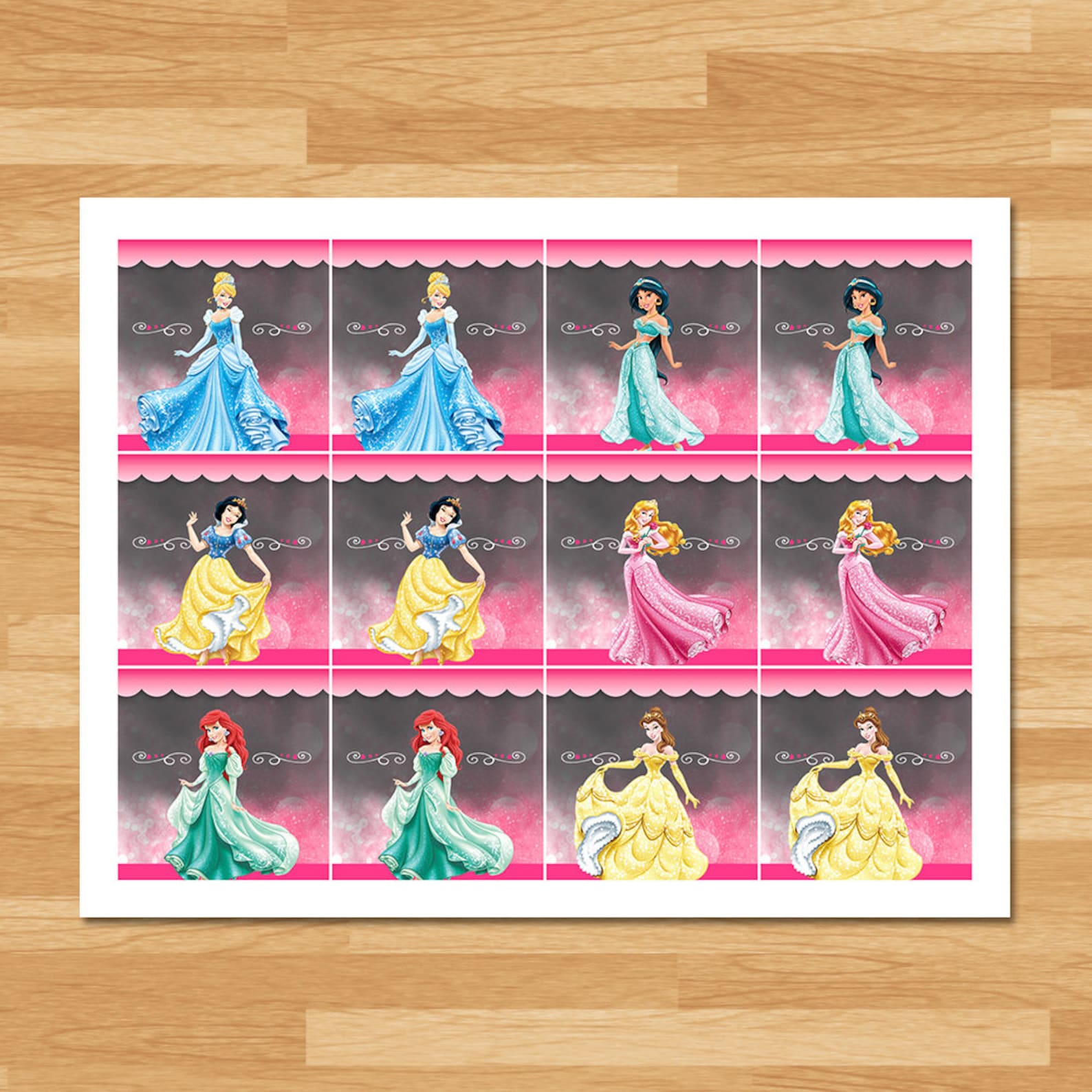 Disney Princess Match Party Game Chalkboard Disney - Etsy