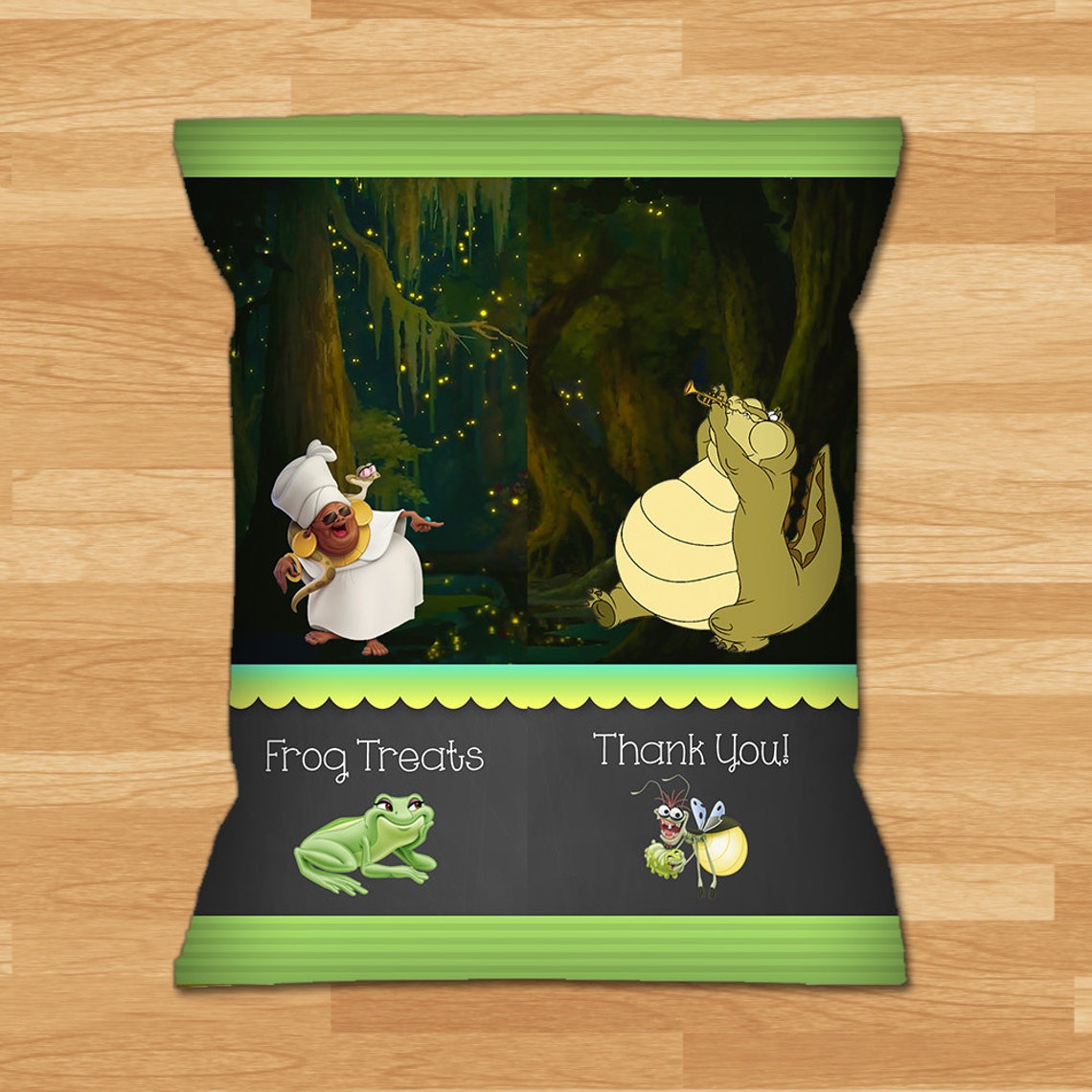 Princess and the Frog Chip Bag Labels Chalkboard Frog - Etsy Canada